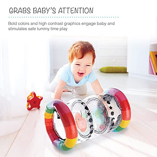 Montessori Inflatable Tummy Time Roller, Early Sensory & Development ...