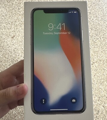 Apple iPhone X BOX ONLY Silver (64GB) | eBay