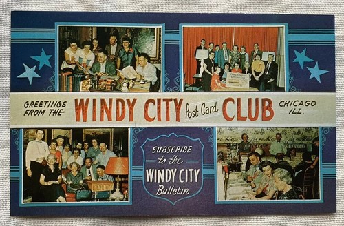 Greetings From The Windy City Postcard Club Chicago Illinois Vintage ...