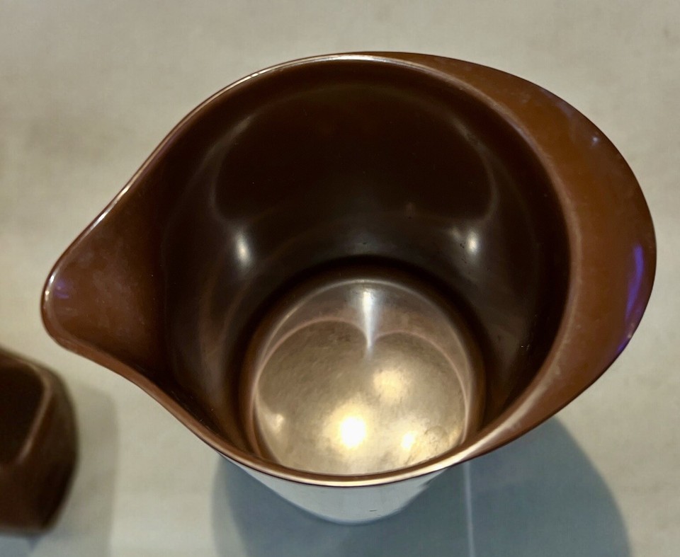 Vintage ROSTI Mepal Denmark Brown Pitcher /Utensil Holder Designer ...