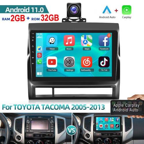 For Toyota Tacoma Apple Carplay 9" Android GPS Car Stereo Radio +Backup ...