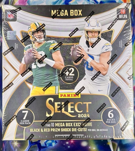 2024 Panini Select NFL Football Sealed Mega Box Black & Red Prizm Shock ...