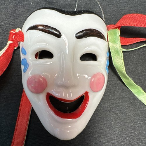 Comedy Tragedy Drama Theatre Ceramic Wall Decor Face Mask Art SMALL | eBay