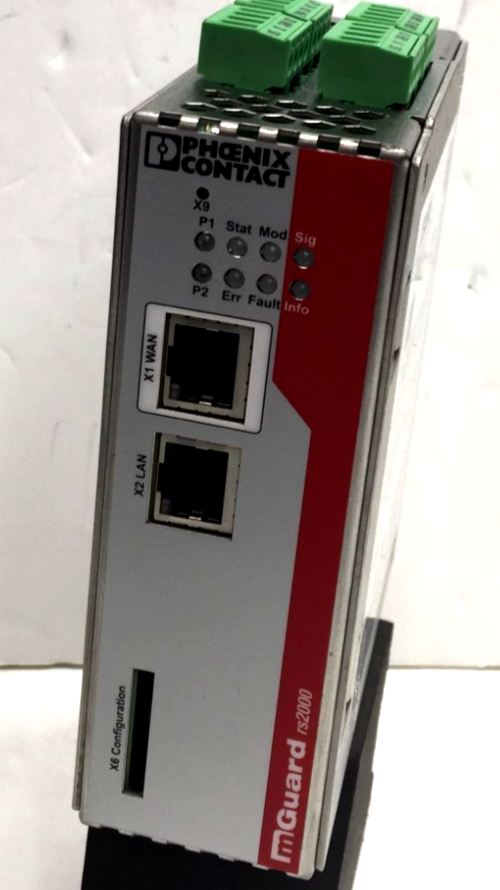 PHOENIX CONTACT FL MGUARD RS2000 TX/TX VPN 2700642 MAC A8.74 1D B1.95 ...