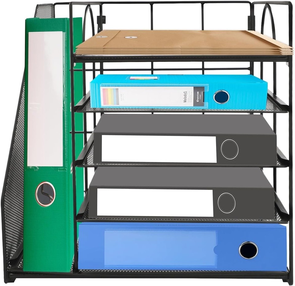 Maganize File Holder 5-Tier Desk Organizer Letter Tray Organizer ...
