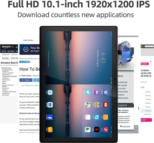 10 in 4G Tablet Computer PC Android 11, 8GB RAM 256GB ROM 1920x1200 IPS ...