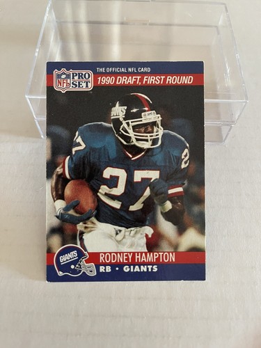 1990 Pro Set Rodney Hampton Rookie RC Football Card #692 New York ...