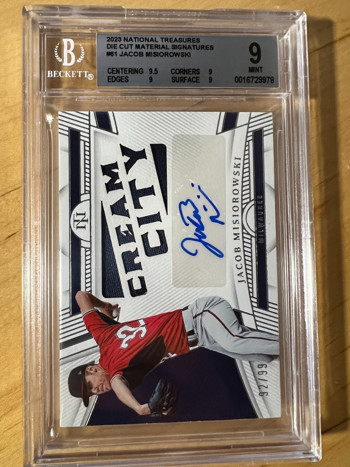 2023 Panini National Treasures Die Cut Auto Jacob Misiorowski 92/99 ...