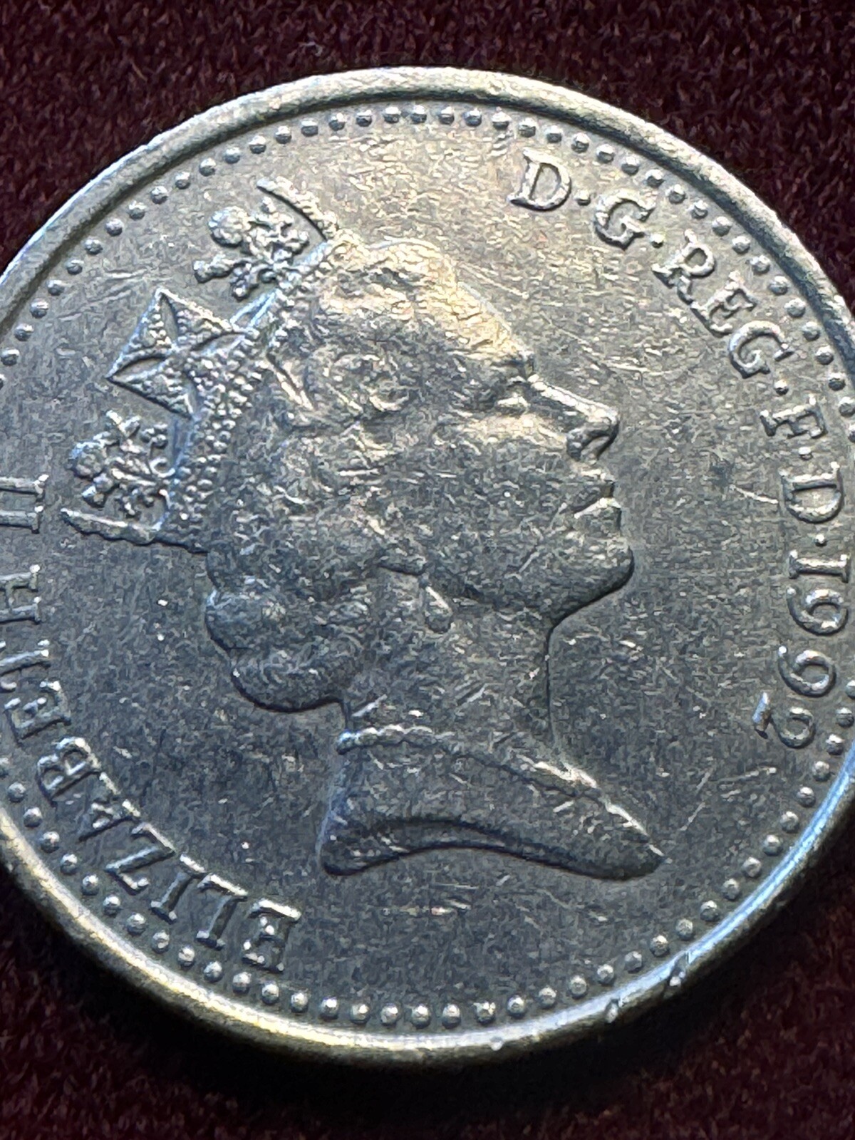 COLLECTOR COIN Queen Elizabeth II British 10 Pence 1992 Coin DG Reg FD ...