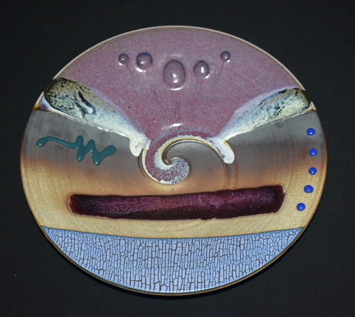 Matthew Patton Orcas Island Studio Art Pottery 13" Abstract Footed Bowl ...