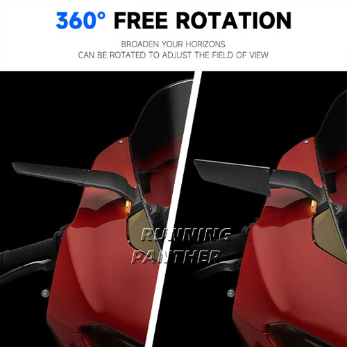 Motorcycle Rear View Mirrors With LED Turn Signals For Ducati Panigale ...