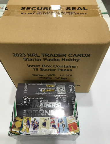 2023 TLA NRL TRADERS TITANIUM TRADING CARD HOBBY BOX(36)+STARTER BOX ...