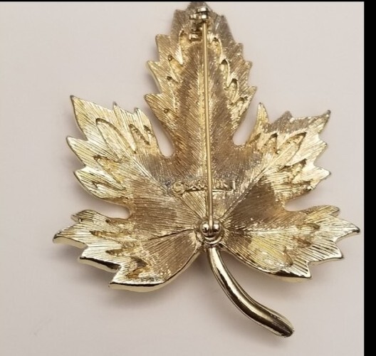 Vintage Sarah Coventry Two Tone Gold Silver Maple Leaf Fall Pin Brooch ...