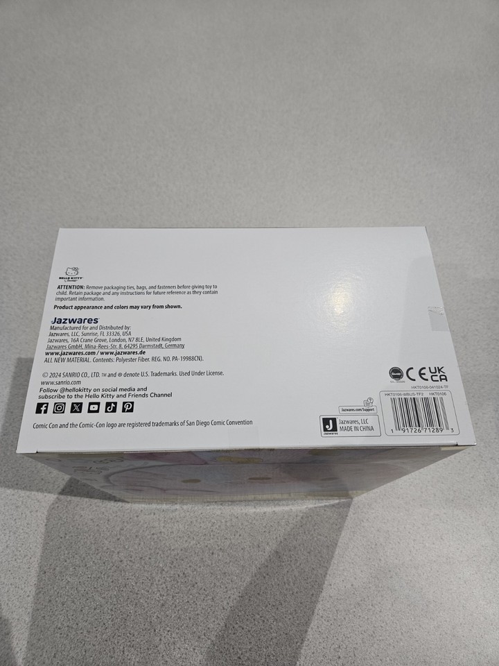SDCC 2024 Exclusive Jazwares 50th Anniversary Hello Kitty Plush LE 1000 ...