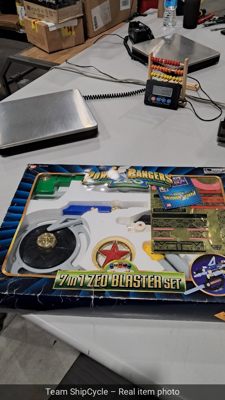 Power Rangers Zeo Vintage 7 In 1 Blaster Set Complete w Box 1996 Bandai ...
