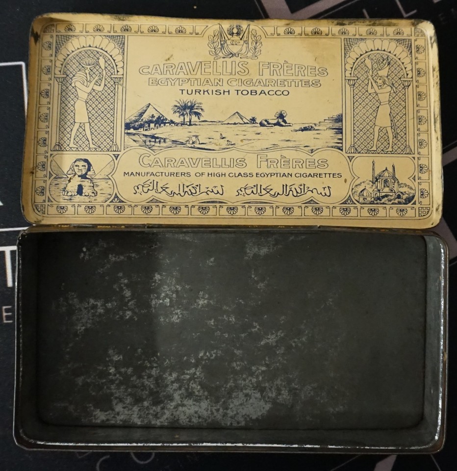 GREECE-EGYPT - Caravellis Freres Egyptian Cigarettes Tin Box EMPTY ...