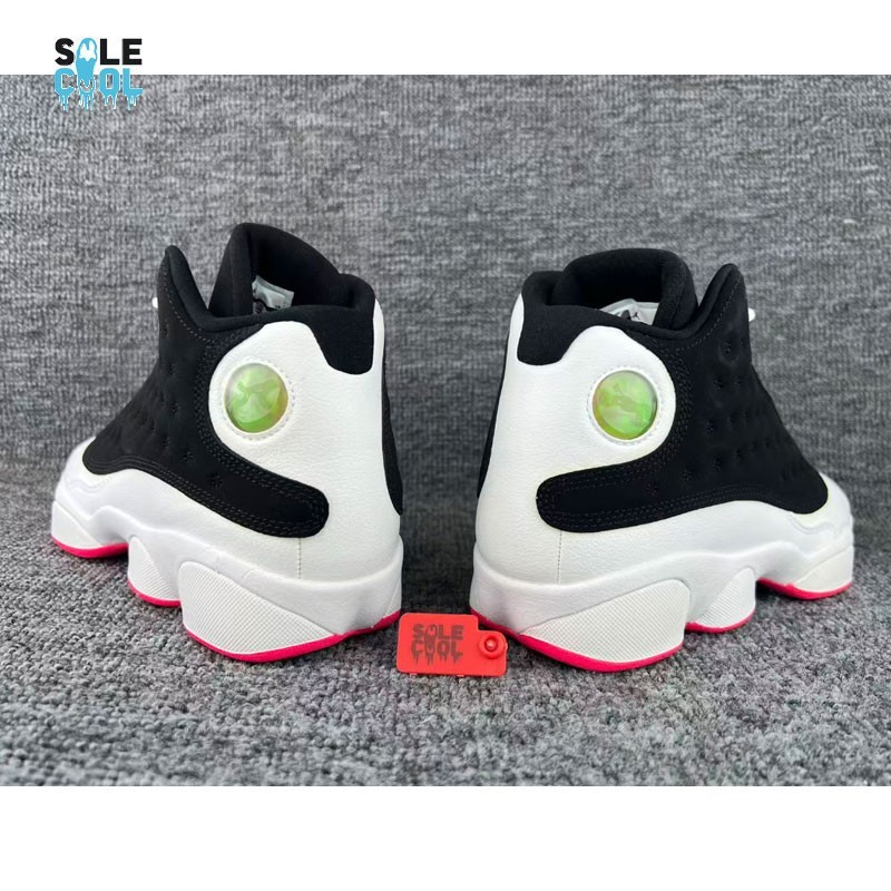 Nike Air Jordan Retro 13 GS Girls Black Hyper Pink White Shoes 439358 ...
