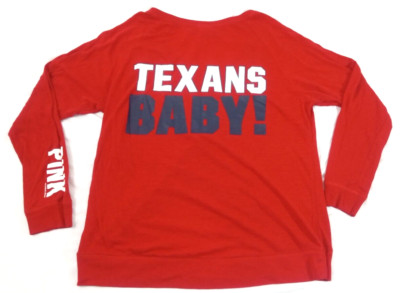 Victorias Secret PINK HOUSTON TEXANS Official NFL V-Neck Long Sleeve ...