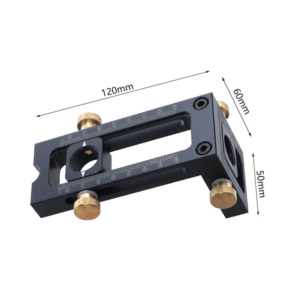 Screw Jig 2 in 1 Adjustable Woodworking Puncher Locator Dowel Drilling ...