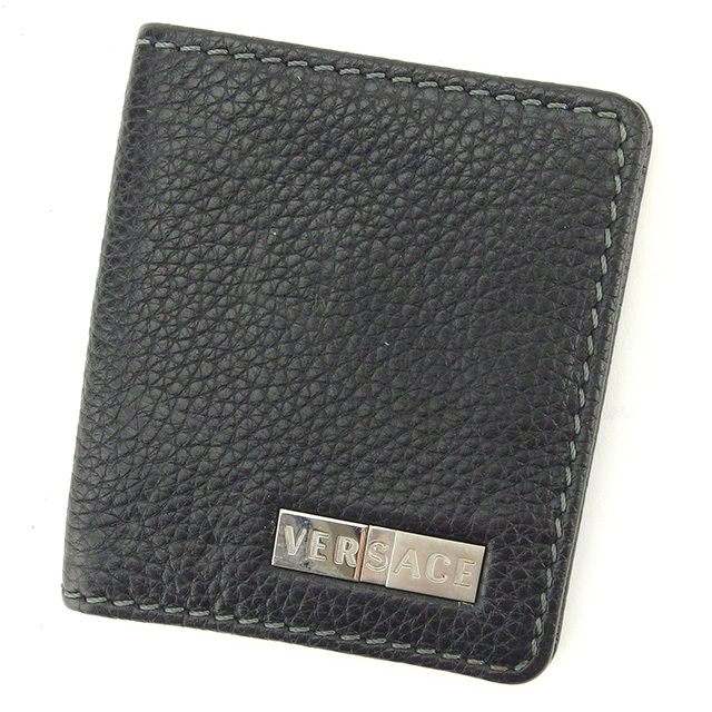 Versace Wallet Purse Coin Purse Black Woman unisex Au… - Gem