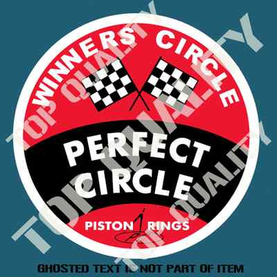 VINTAGE PERFECT CIRCLE DECAL STICKER CLASSIC AMERICANA RETRO AUTOMOBILE ...