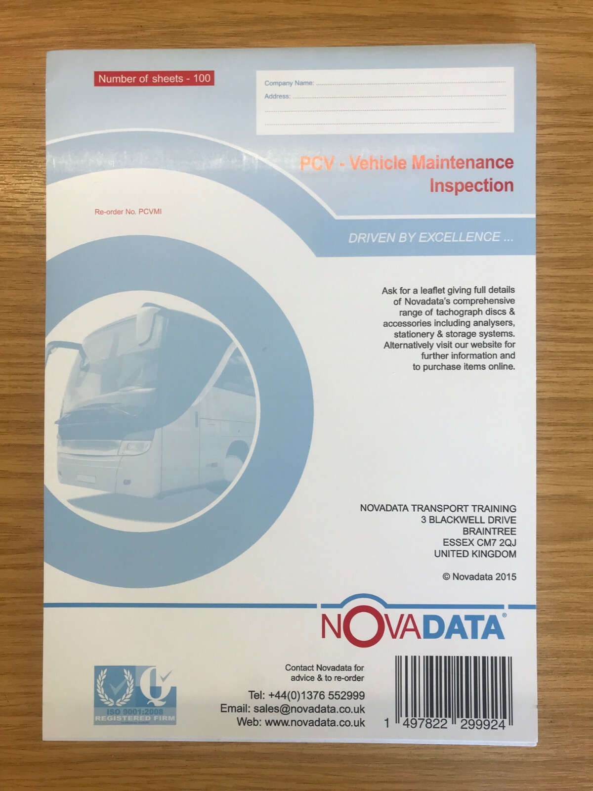 100 page PCV PSV Bus Coach Maintenance Inspection Pad DVSA VOSA | eBay