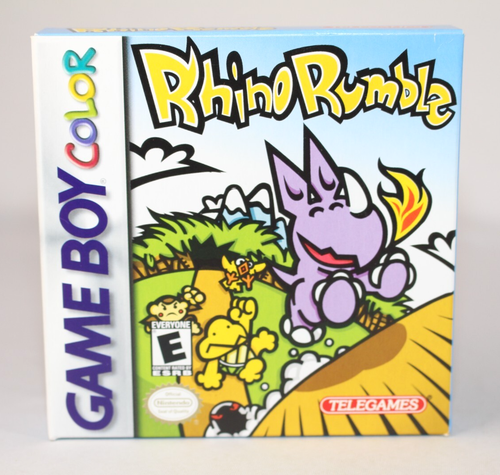 Rhino Rumble GBC Game Boy Color BOX ONLY! GREAT CONDITION! ULTRA RARE ...