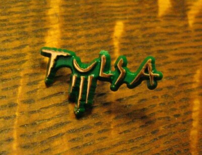 Tulsa OK Vintage Lapel Pin - T Town Oklahoma USA City Logo Souvenir ...