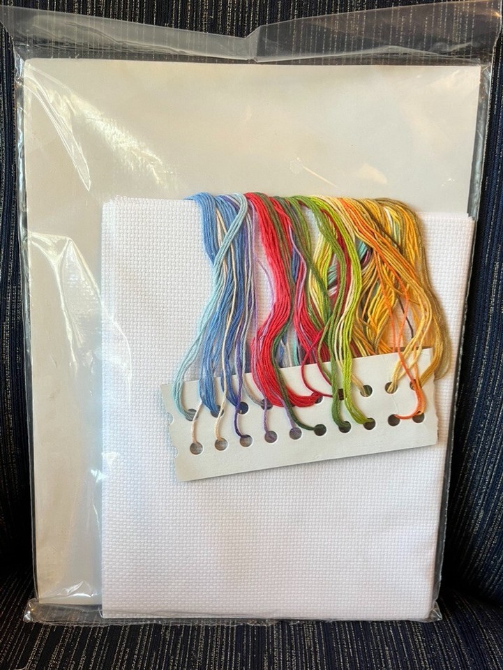 Cross Stitch Kit ~ Tobin Sail Away Cute Teddy Bear Baby Birth Sampler # ...