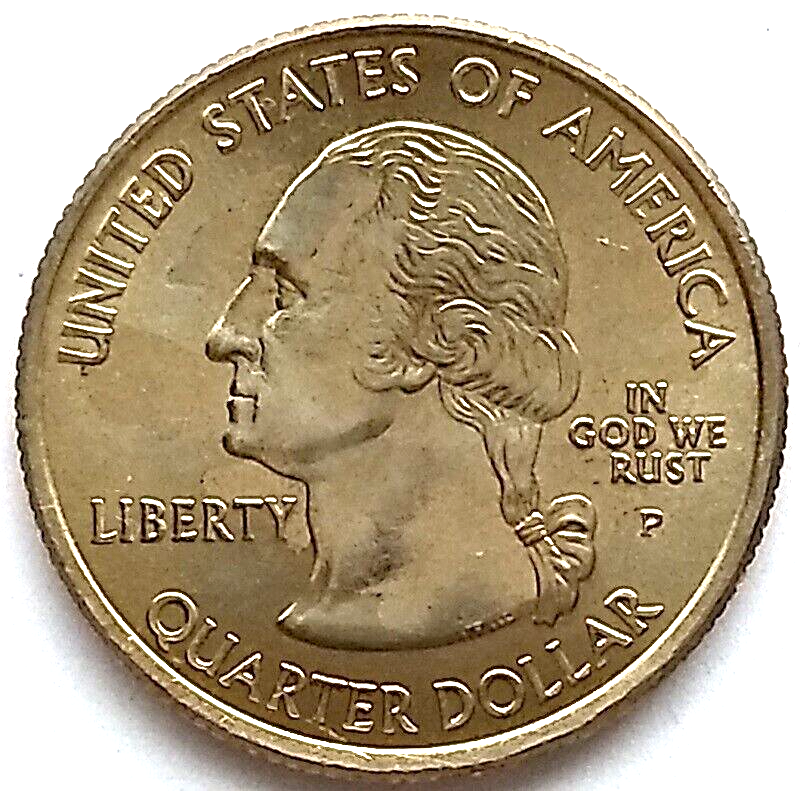 2005P Kansas IN GOD WE RUST Uncirculated State Quarter Mint Error Coin ...
