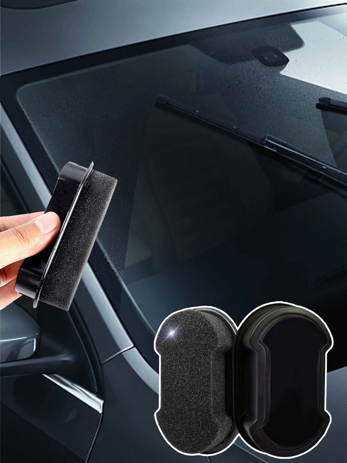 Nano Coat unidirectional rearview mirror sponge wipe for car window and ...