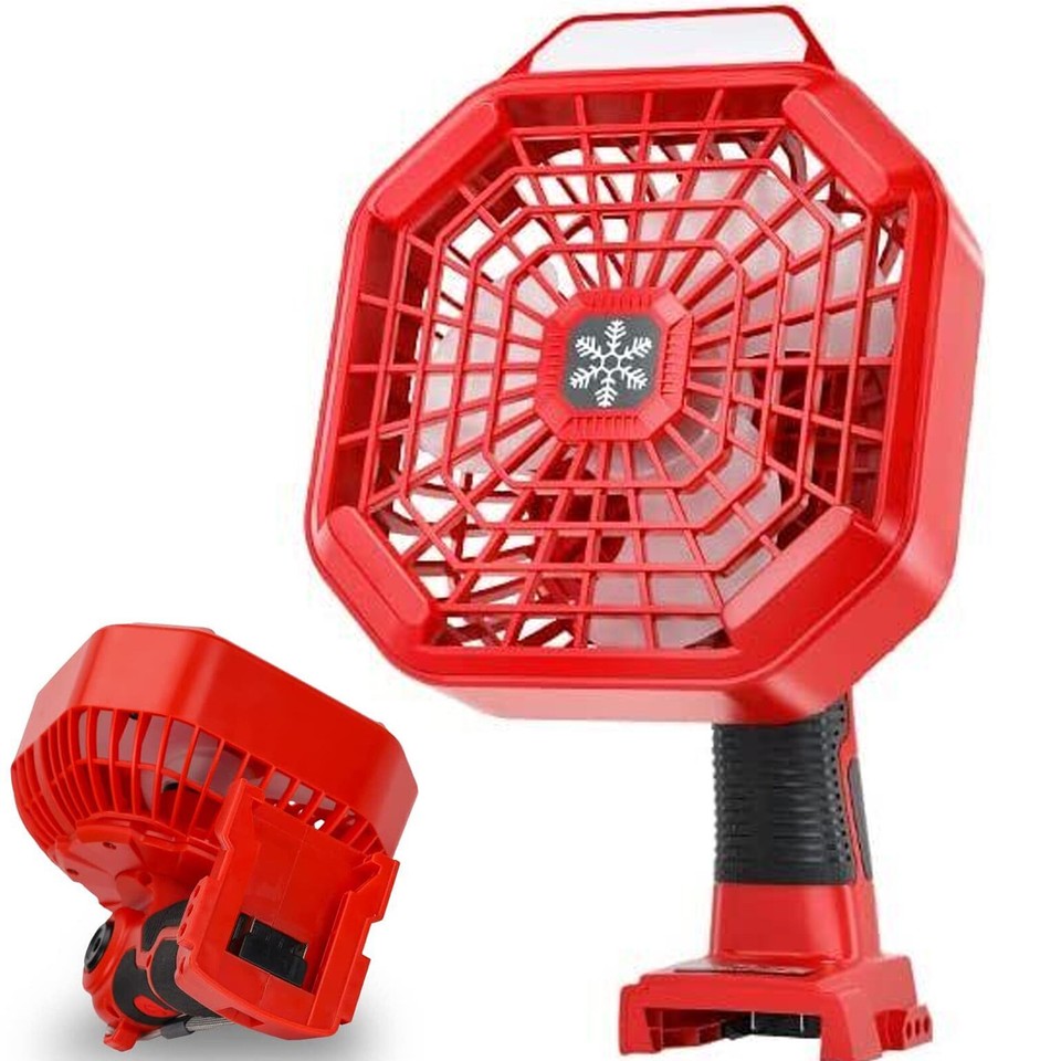 Cordless Portable Fan For Milwaukee 18V Li-ion Battery Camping Fan With ...