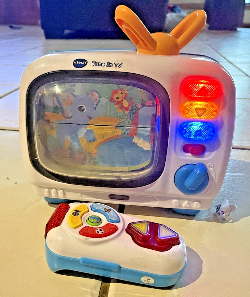 Vtech Tune In TV With Remote Teaches Numbers, Colours, Working With ...