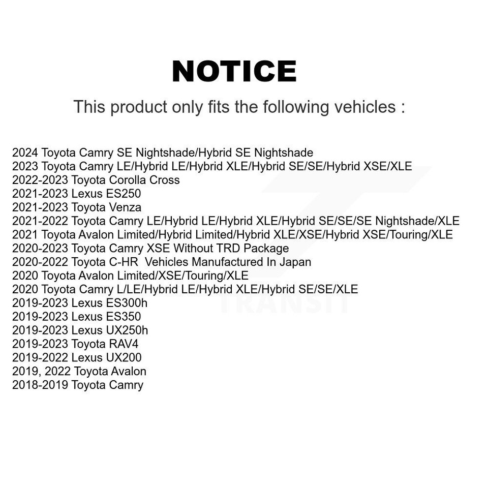 Front Brake Rotor Ceramic Pad Kit For Toyota RAV4 Camry Corolla Cross ...