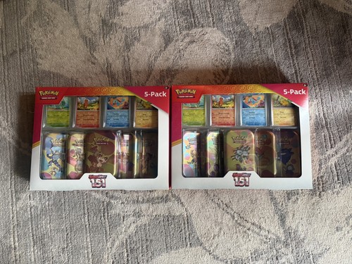 Pokémon Scarlet & Violet 151 Mini Tins 5-Pack Costco Bundle COMPLETE ...