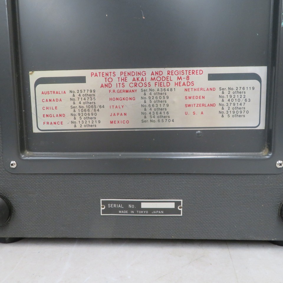 Akai M-8 Cross Field Tape Recorder Reel to Reel (Roberts 770X) Fully ...