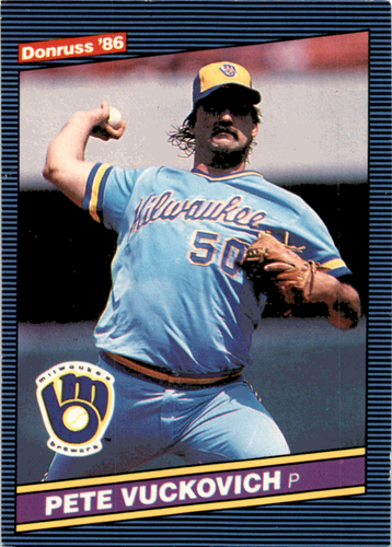 1986 Donruss #473 Pete Vuckovich Milwaukee Brewers | eBay