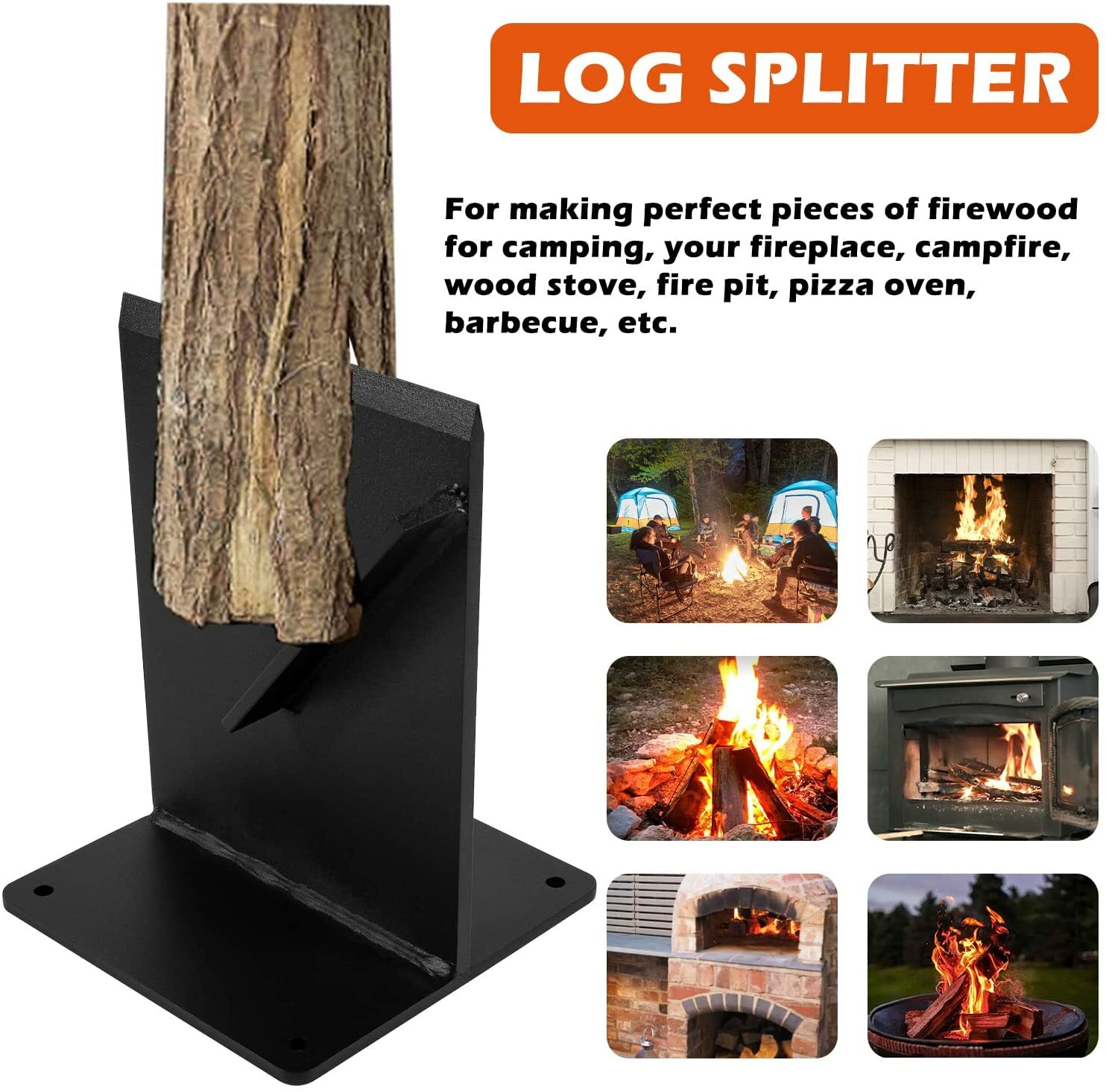Firewood Splitter Log Splitter Wood Kindling for Wood Stove Fireplace ...