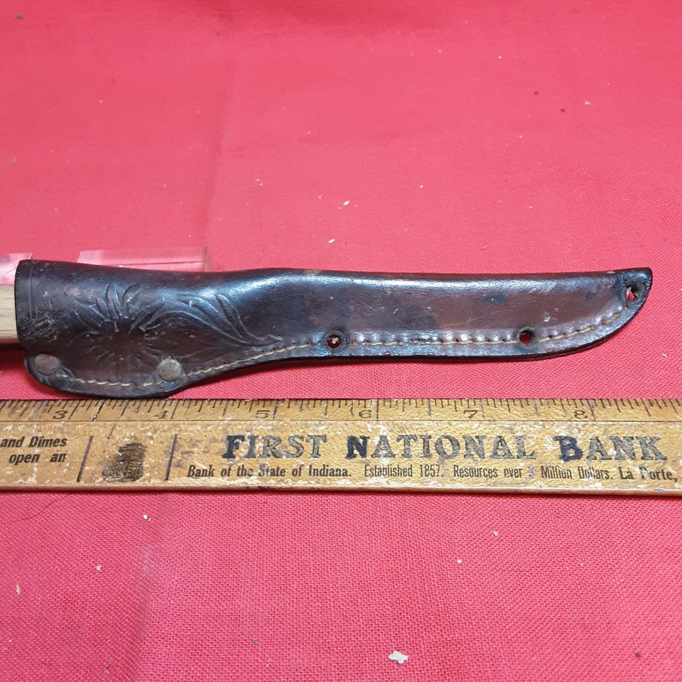 Vintage Ontario Knife CO. Butcher Knife 4" Blade 7" OVERALL WITH SHEATH ...