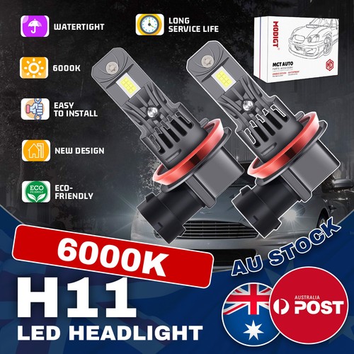 H11 LED Headlight Light Bulbs Replace HID Halogen Hi/Lo Beam 6000K ...