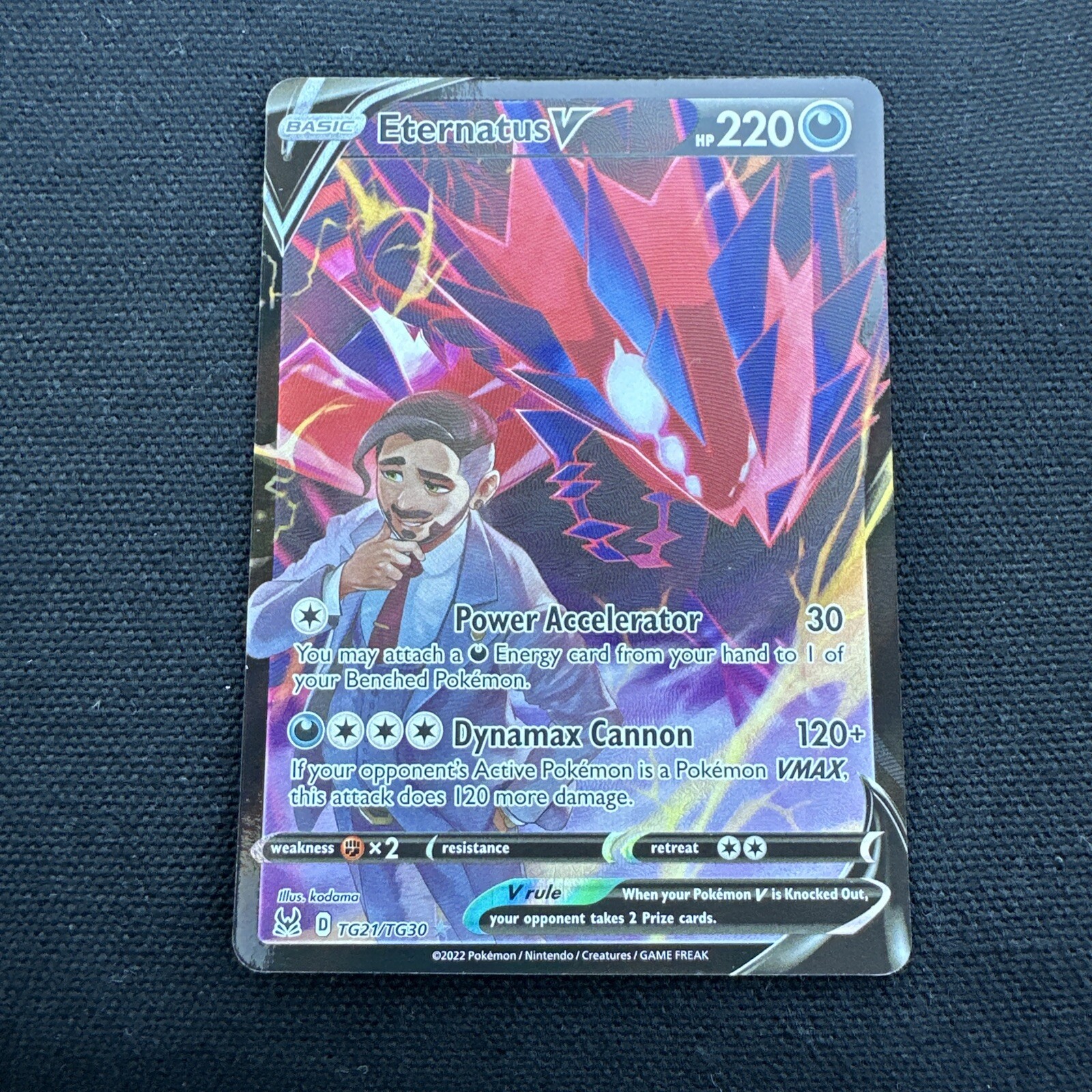 Eternatus V - TG21/TG30 Full Art Ultra Rare SWSH Lost Origin - Pokemon ...