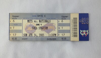 MLB 2005 04/24 Washington Nationals at New York Mets Full Ticket-L ...