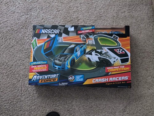 NASCAR ADVENTURE FORCE CRASH RACERS FIGURE 8 TRACK SET W/2 CARS. NEW | eBay