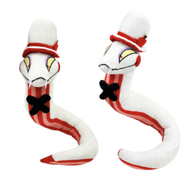 Hazbin Hotel Lucifer Snake Plush Bowler Hat Snake White Snake Stuffed ...