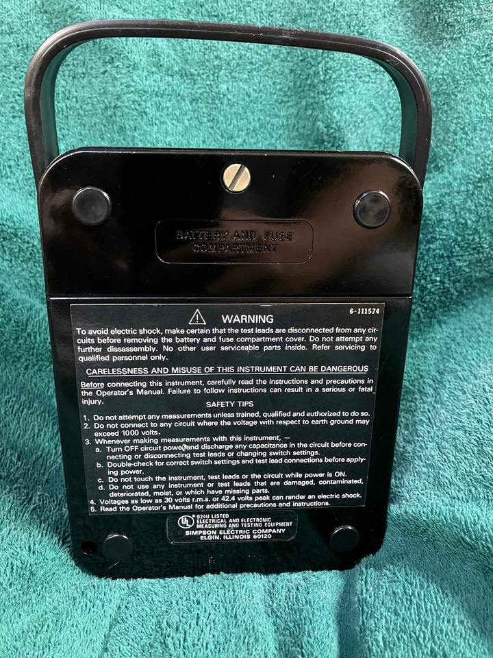 Simpson 260 Series 7 Analog Multimeter Vintage Meter Restored and ...