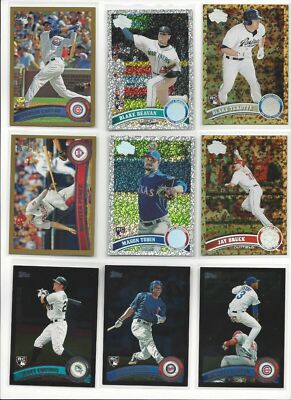 2011 TOPPS #s 500-660- GOLD/2011, DIAMOND COGNAC, SILVER, WALMART BLACK ...