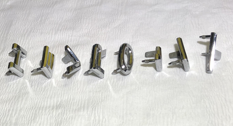 1965 CHEVROLET NOVA? HOOD? BLOCK LETTER EMBLEMS | eBay