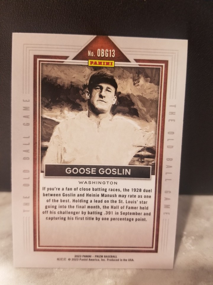 Goose Goslin, The Old Ball Game Silver Prizm, 2023 Panini Prizm #OBG13 | eBay