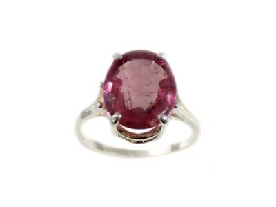 Antique 19thC 6ct Red Sapphire+Ring Black Magic Medieval Oracle Sorcery ...