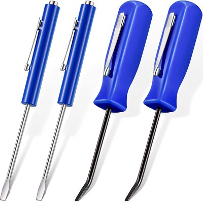 4 Pack Small Pocket Screwdriver with Mini Pry Bar Set for Home Office ...